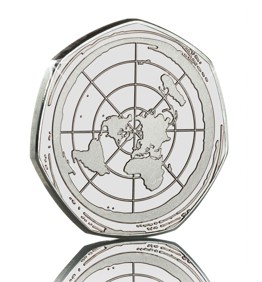 Official Flat Earther - Colour - Silver – The Commemorative Coin Company