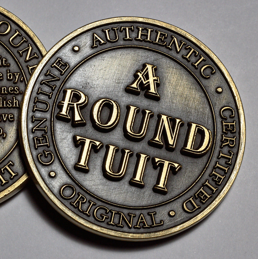 'A Round Tuit' - Antique Gold – The Commemorative Coin Company