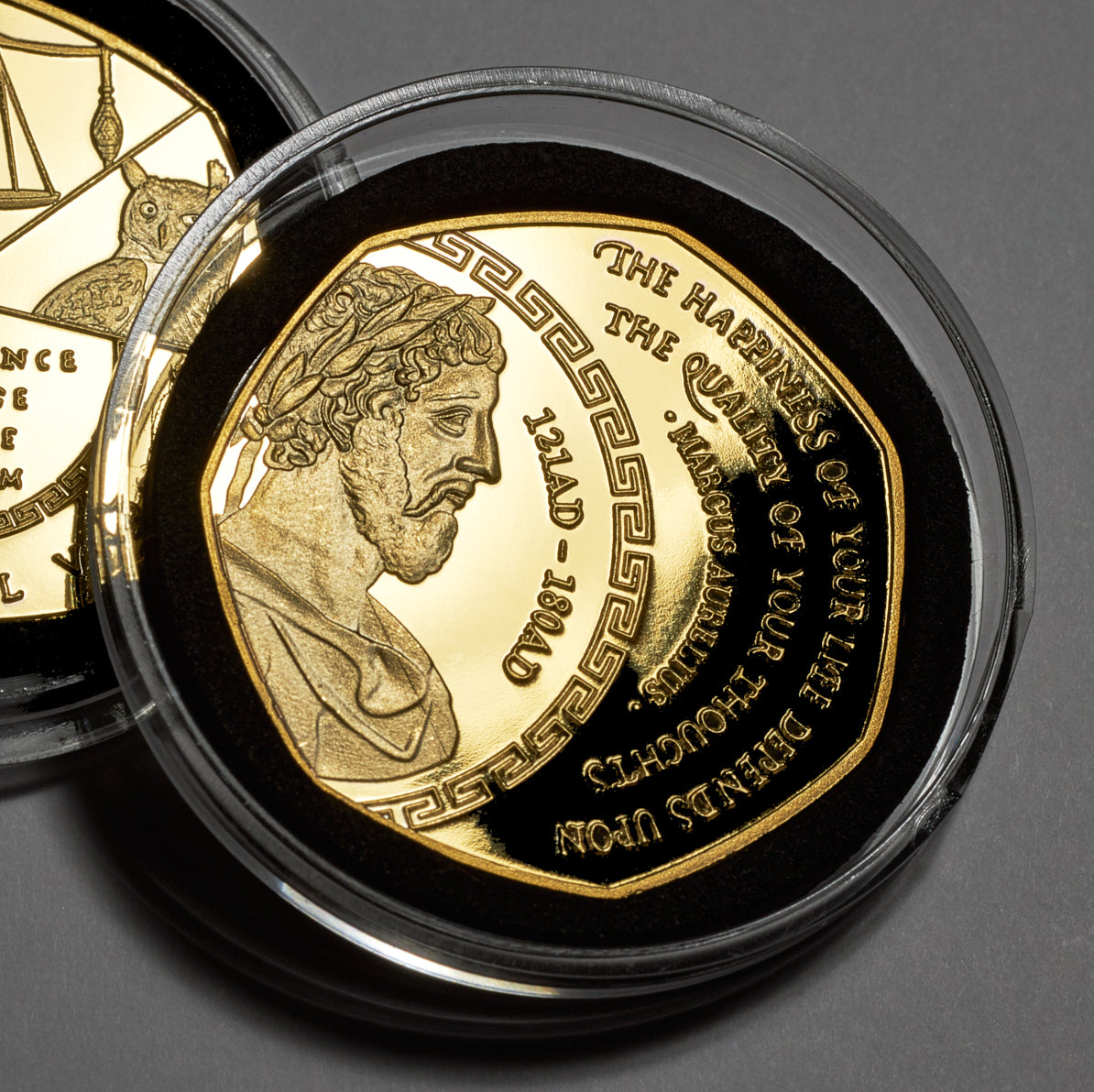Marcus Aurelius, Stoic - 24ct Gold – The Commemorative Coin Company