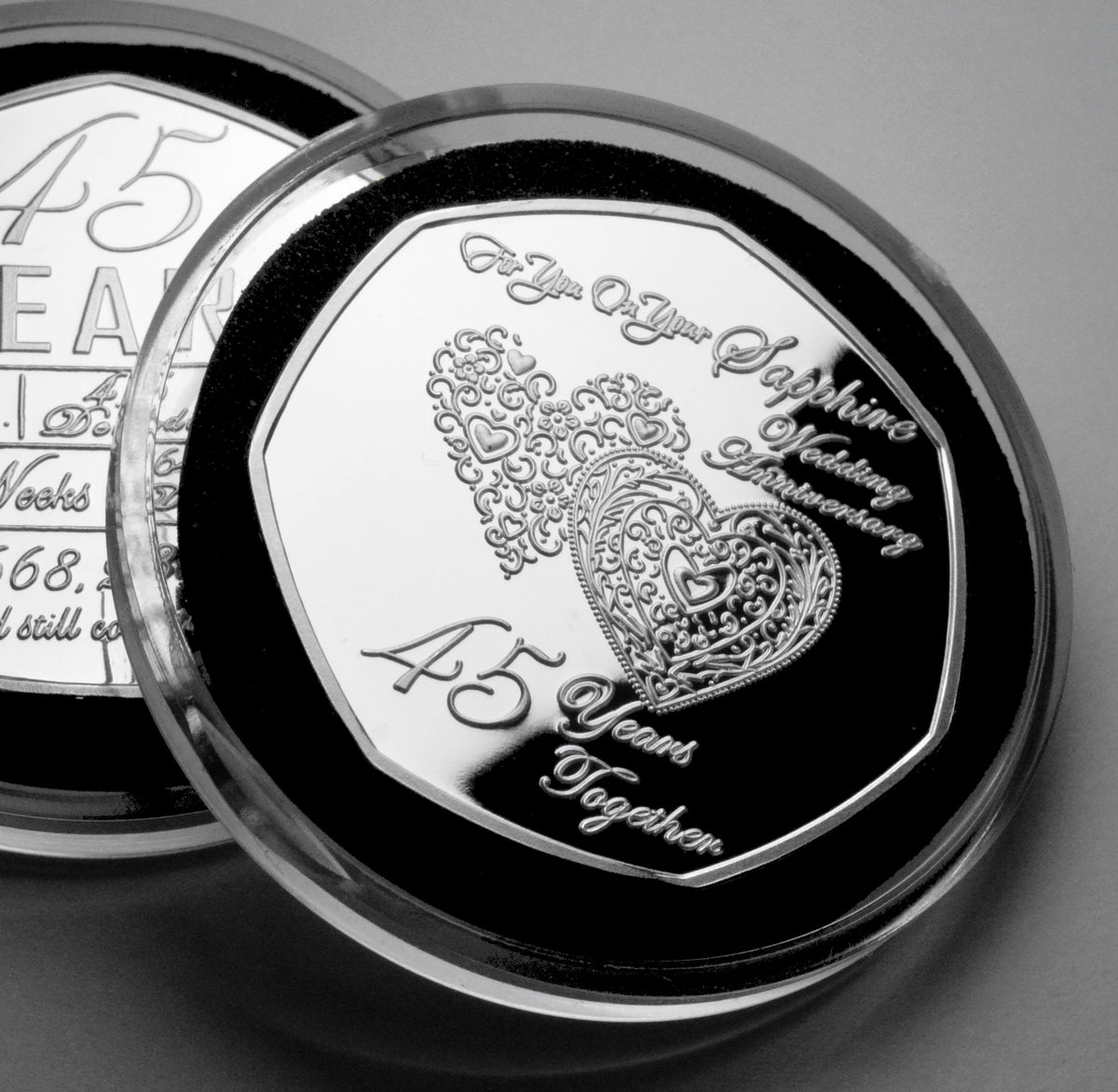 On Your 45th Wedding Anniversary - Silver – The Commemorative Coin Company