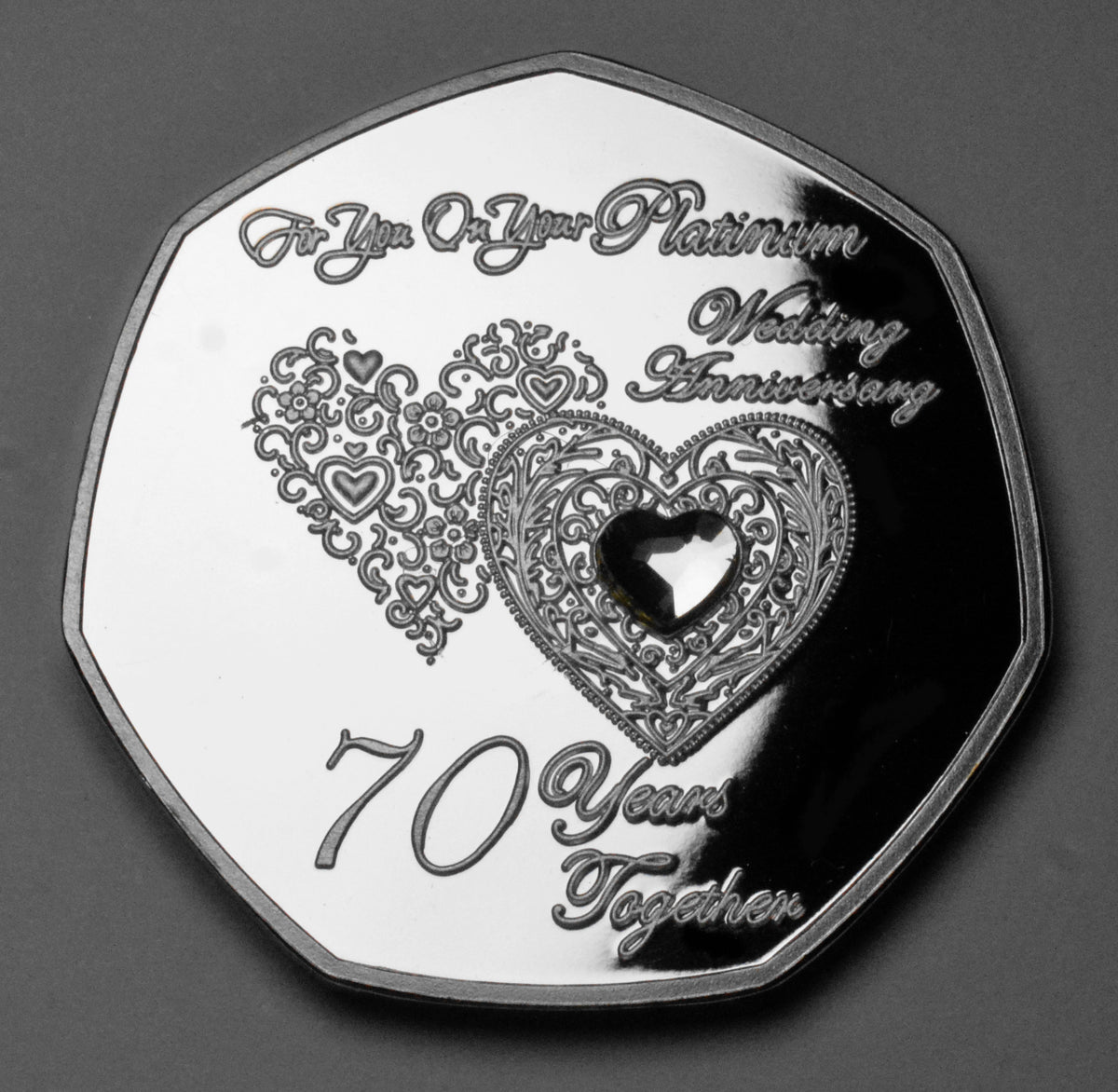 On Your 70th Wedding Anniversary with Gemstone - Silver – The ...