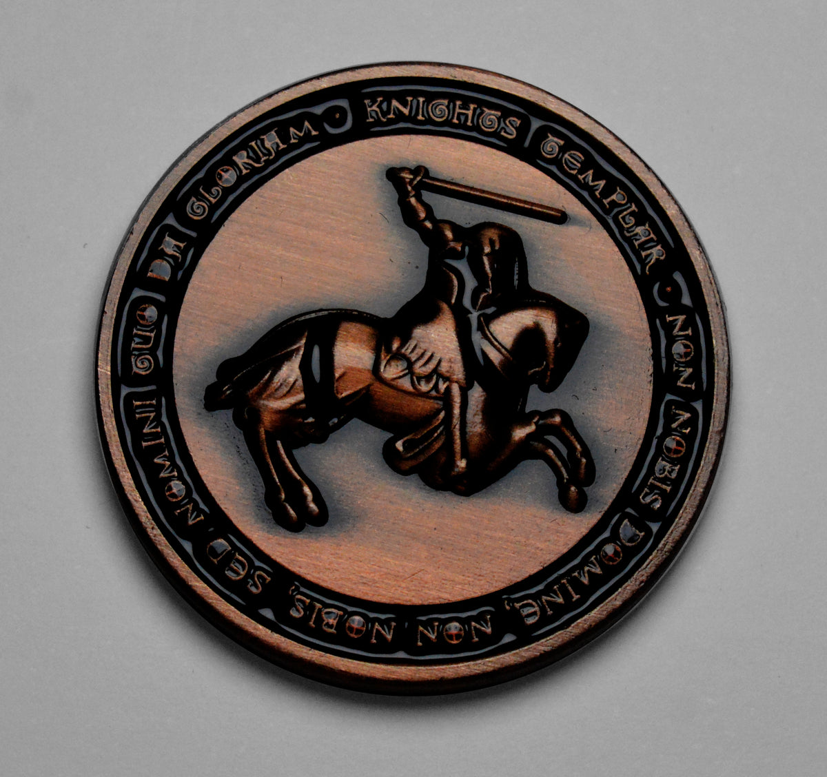 Masonic Knights Templar with Red Enamel - Antique Copper – The ...