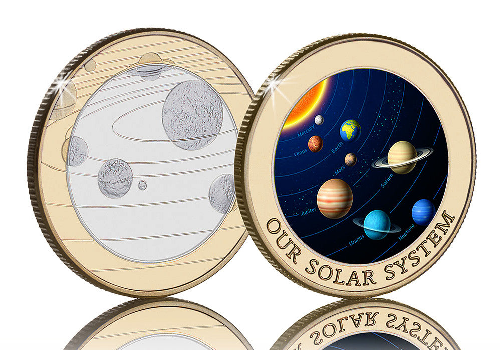 Our Solar System - Dual Metal with Colour – The Commemorative Coin Company