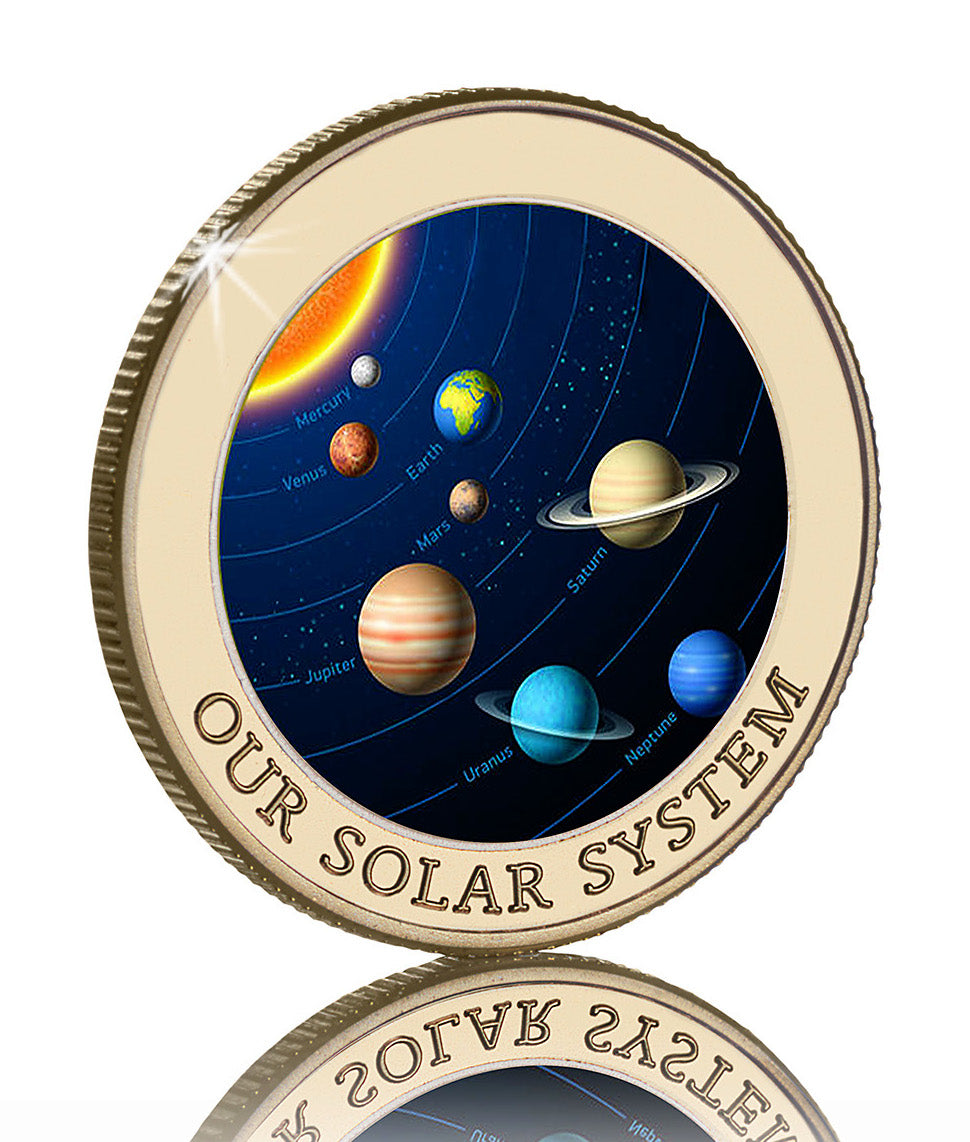 Our Solar System - Dual Metal with Colour – The Commemorative Coin Company