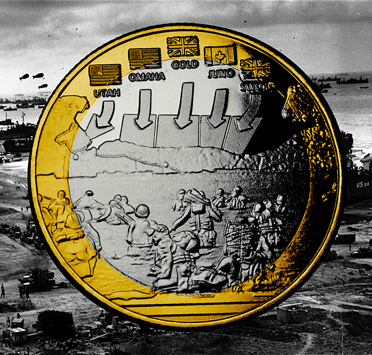 D-Day Landings 80th Anniversary - Dual Metal Silver & 24ct Gold – The ...