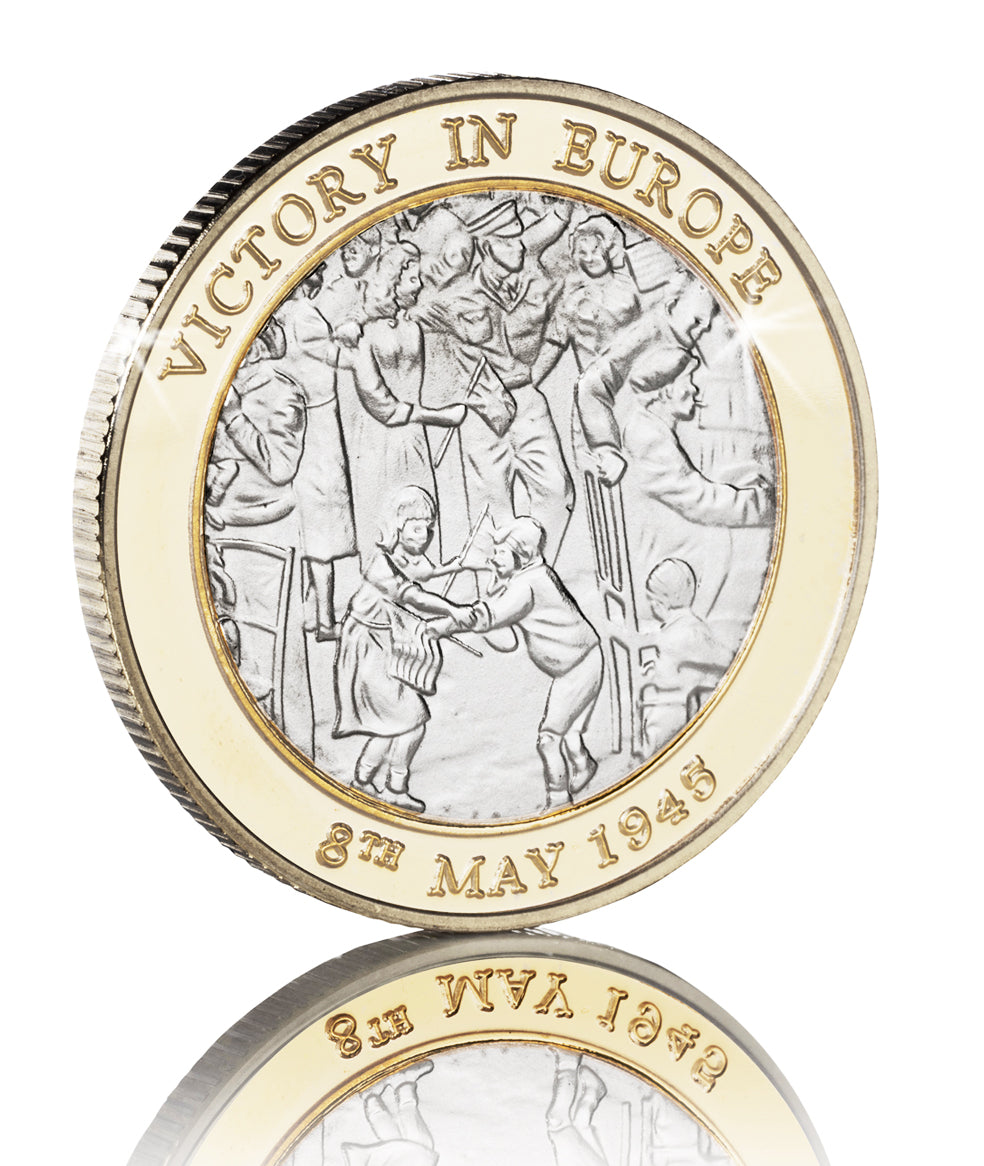 VE DAY 75th Anniversary - Silver & 24ct Gold with Colour – The ...