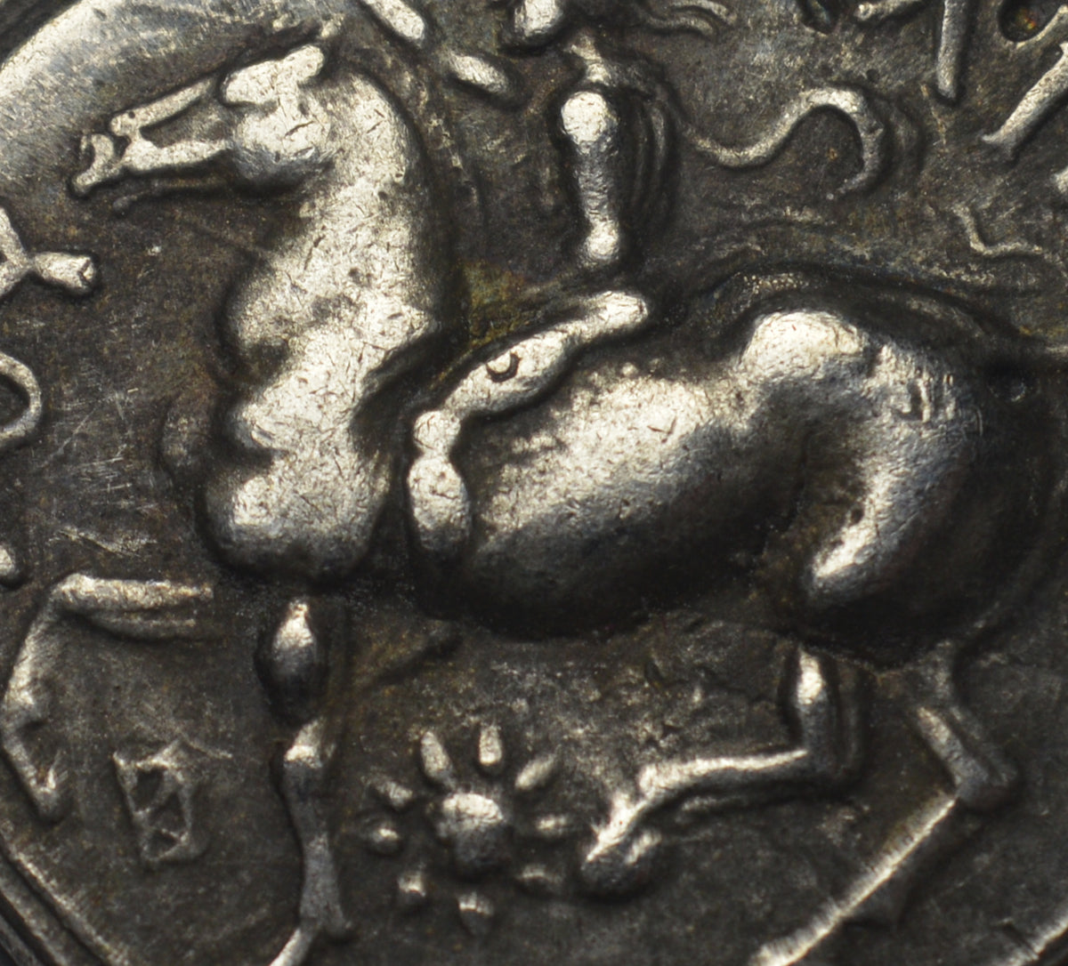 Ancient Greek Macedonian Silver Tetradrachm Coin 350BC. Philip II, Zeu ...