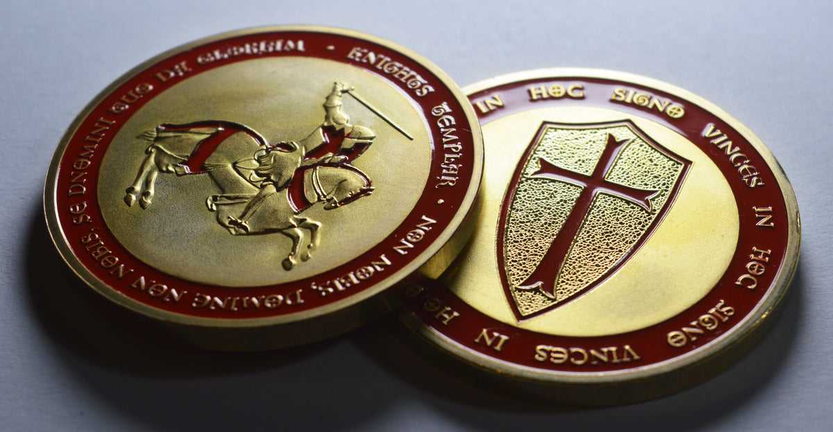 Knights Templar with Red Enamel - 24ct Gold – The Commemorative Coin ...