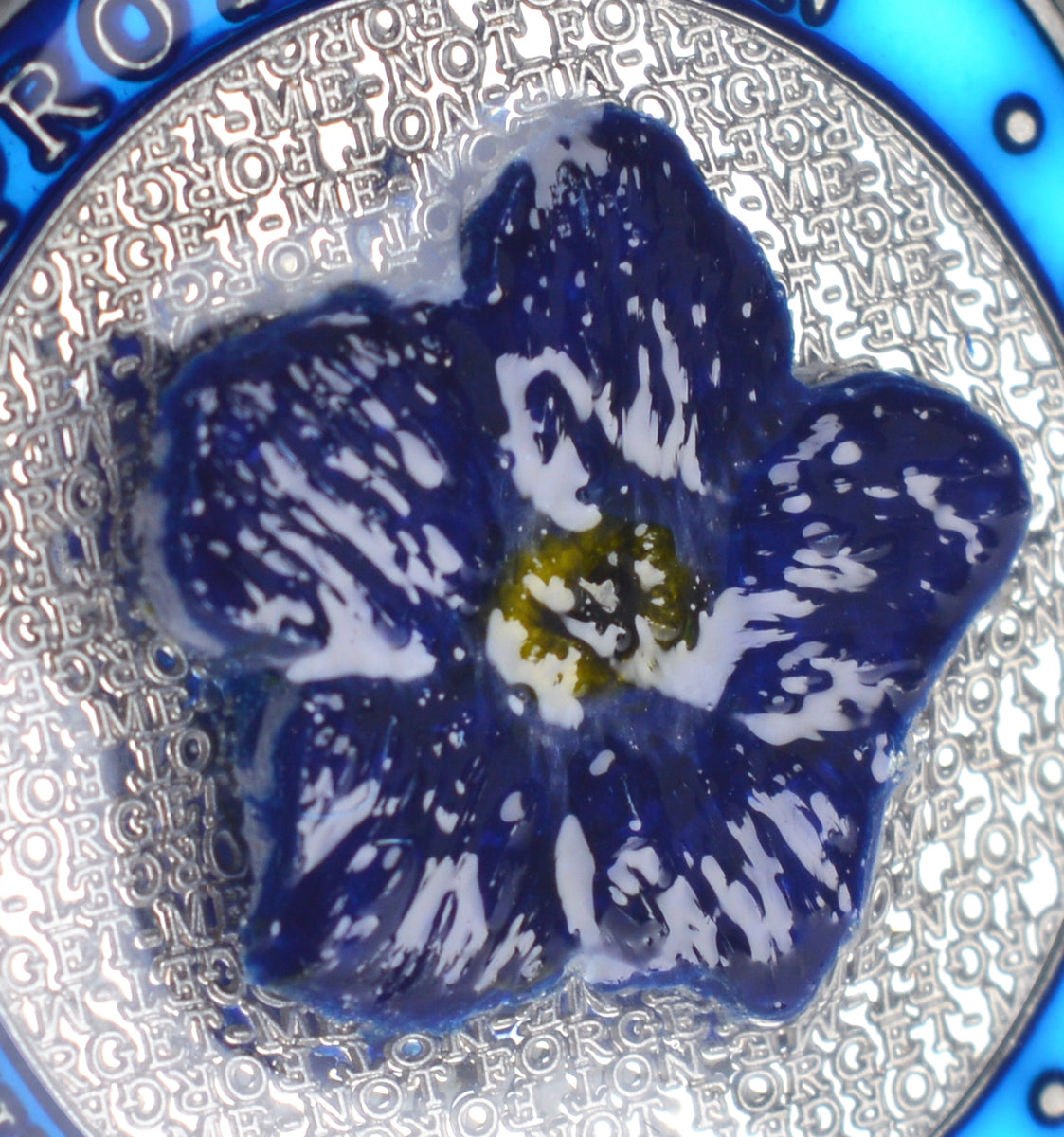 Masonic 'Forget Me Not' - Silver with Embroidery and Epoxy – The ...