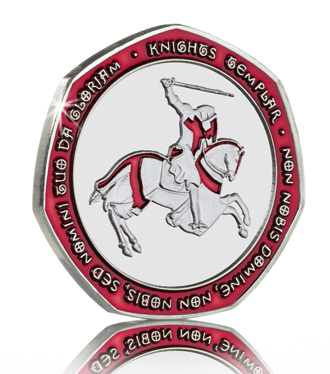 Knights Templar - Silver with Red Enamel – The Commemorative Coin Company
