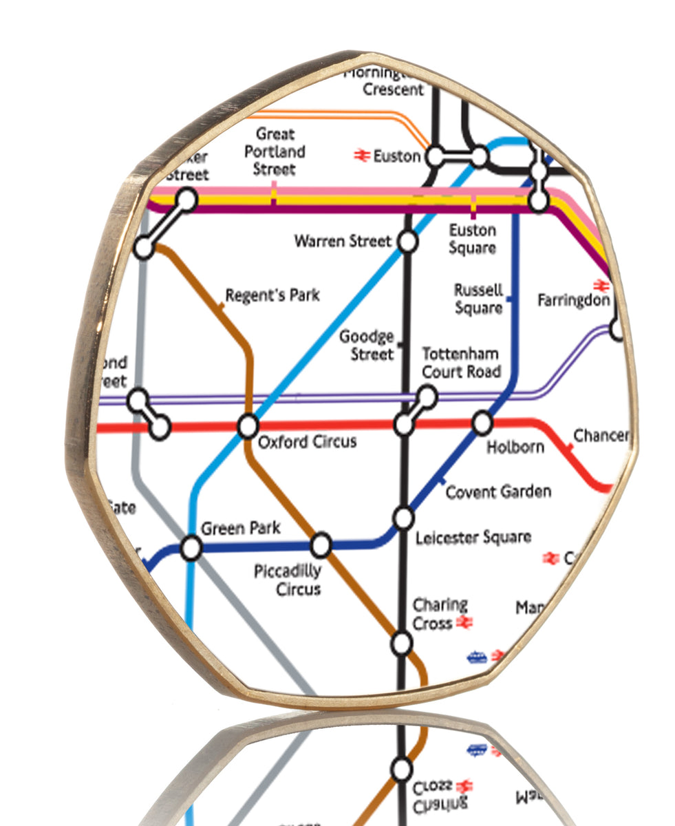 London Underground Official Full Colour Commemorative in Case - 24ct G ...